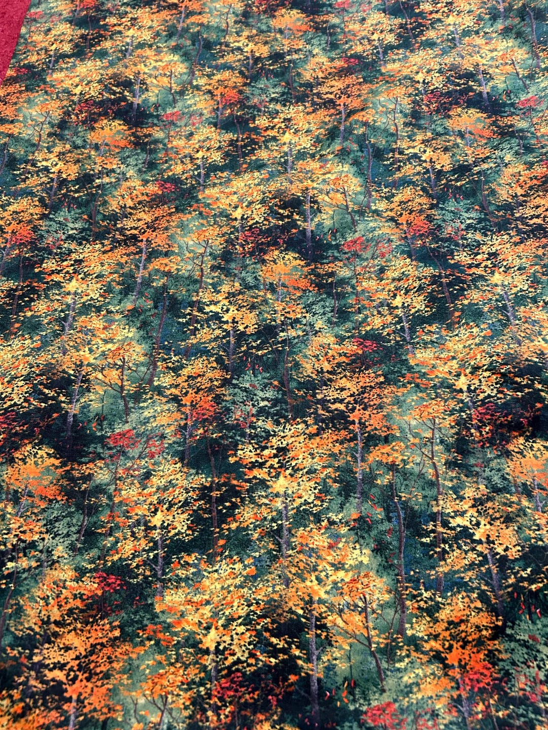 Fall Forrest Trees Fabric,green Tree Fabric 100% Quilter's Cotton ...