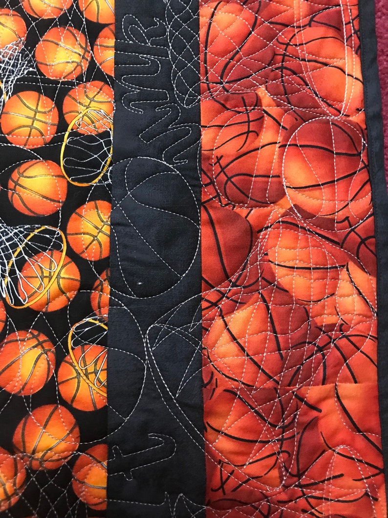 Basketball Baby Panel Quilt/baby Quilt/toddler Throw Quilt/ - Etsy