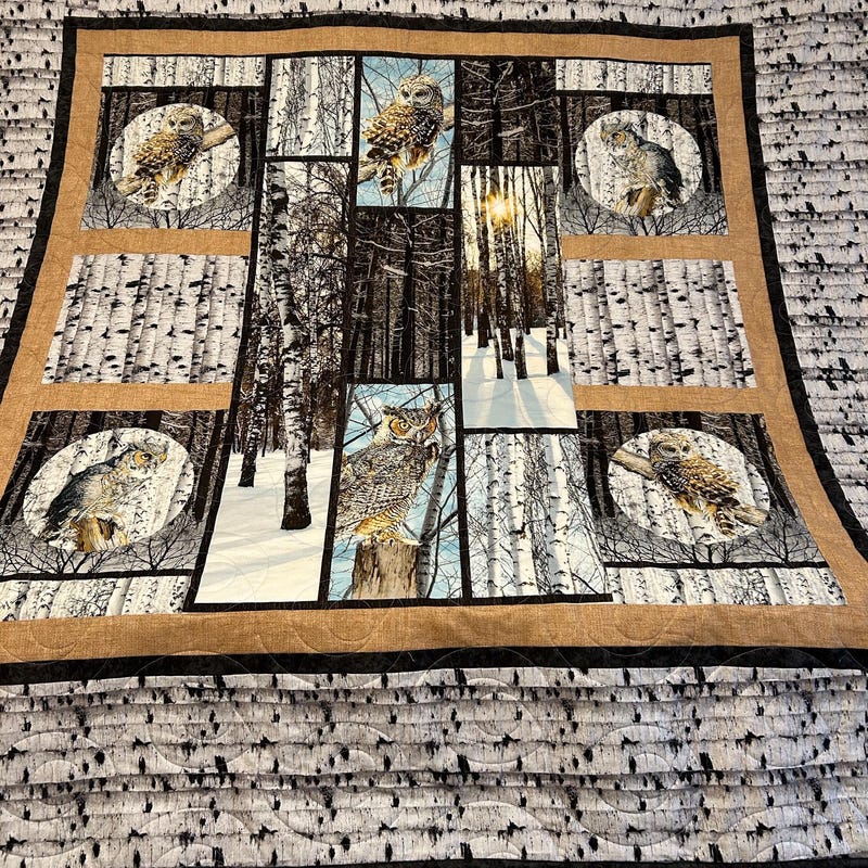 Birch Tree Quilt - Etsy