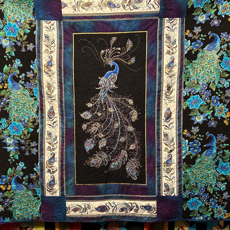 Peacock Quilt - Etsy