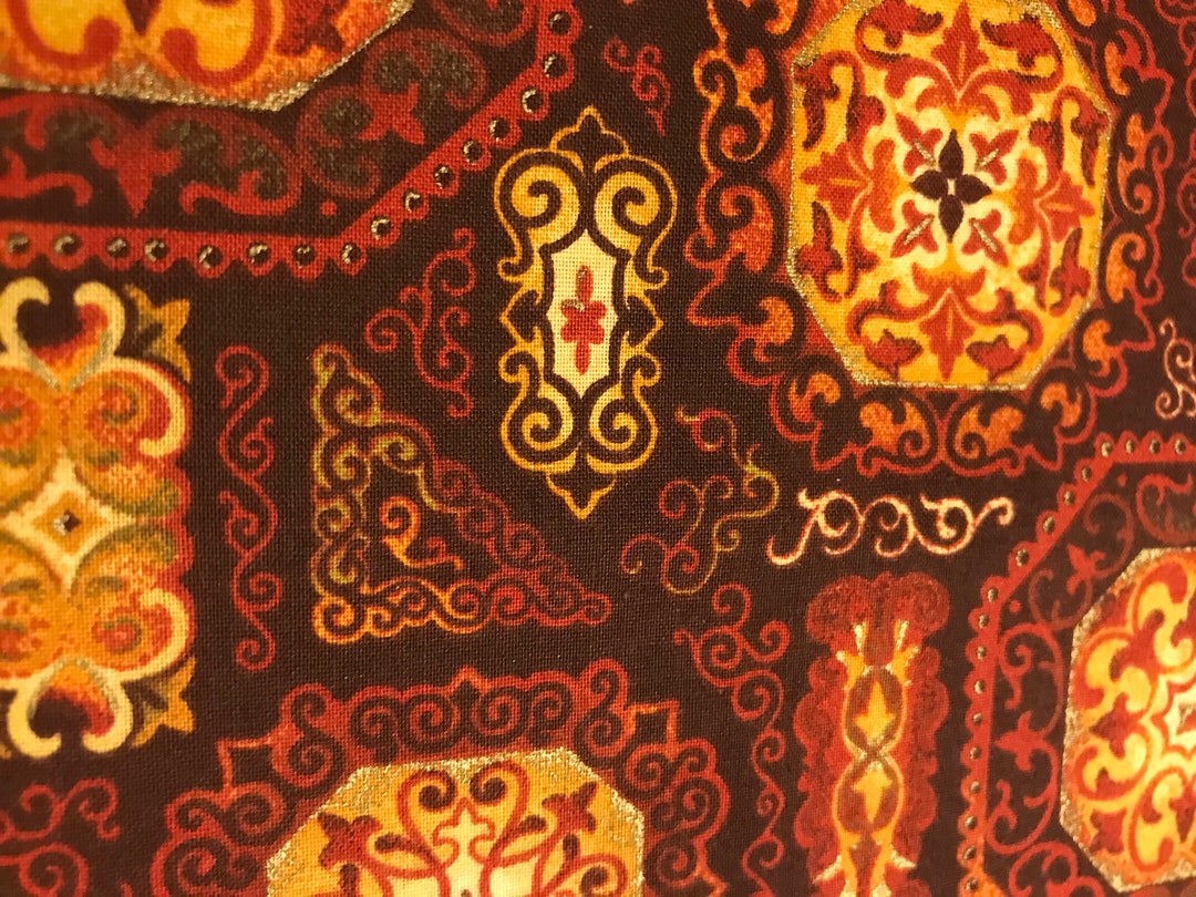 Rust,maroon,golden Tan and Brown Fabric,multi Shade Brown and Maroon ...