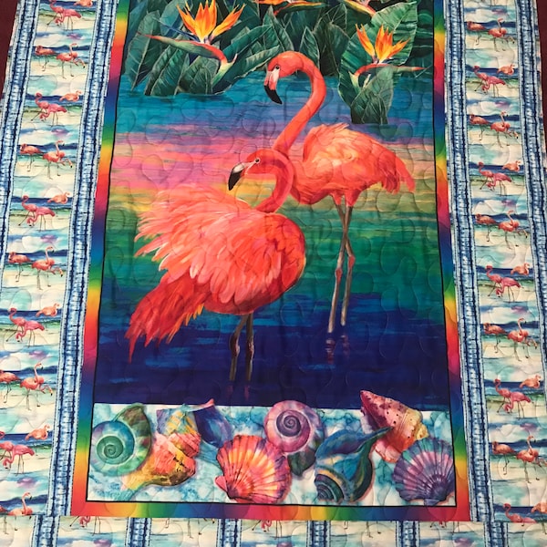 Flamingo Quilt Wall - Etsy