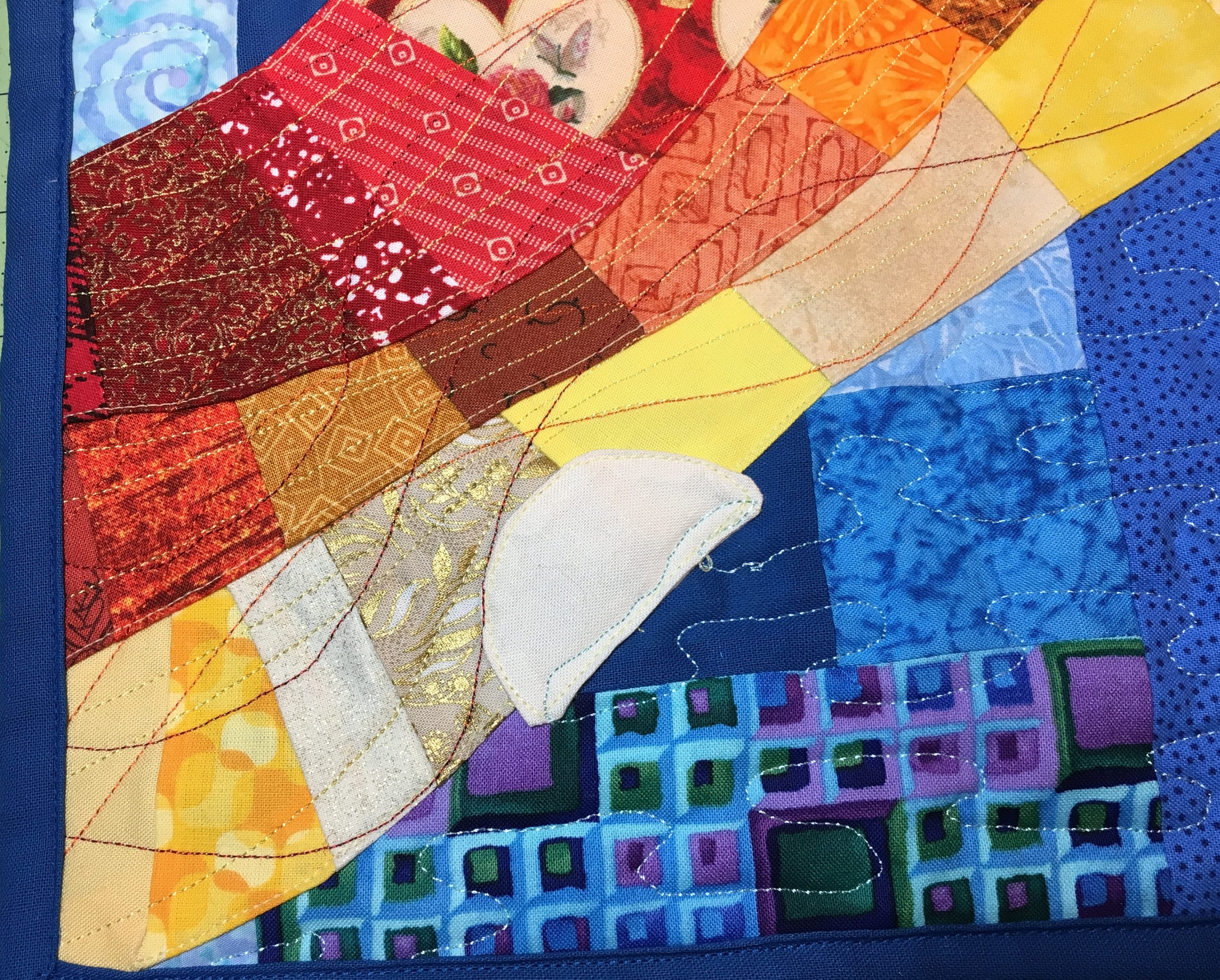 Contemporary Sunrise Quilt/Patchwork Wall Art/Mini Art | Etsy