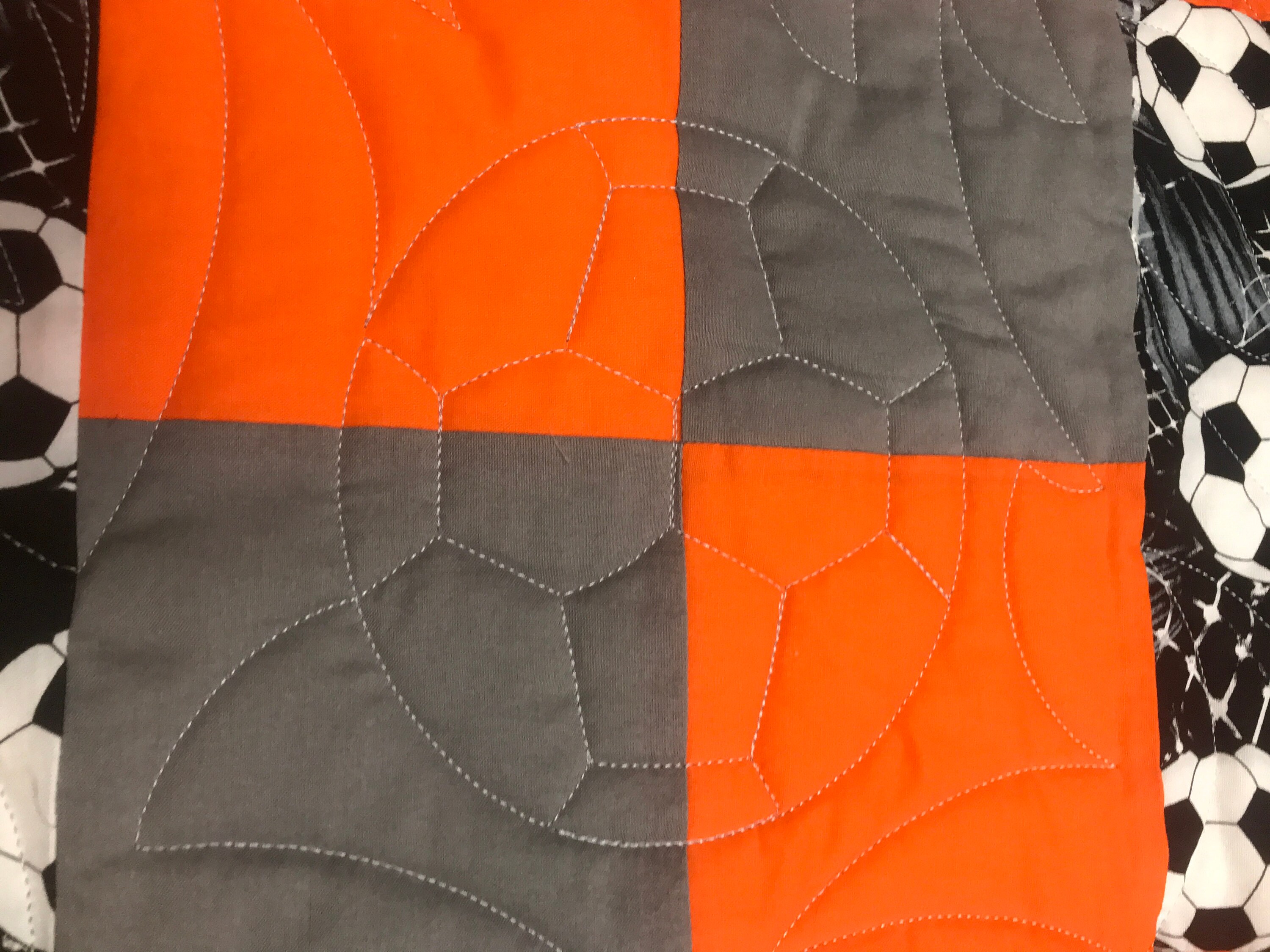 Soccer Baby Quilt/soccer Gift/homemade Baby Crib Patchwork Quilts ...