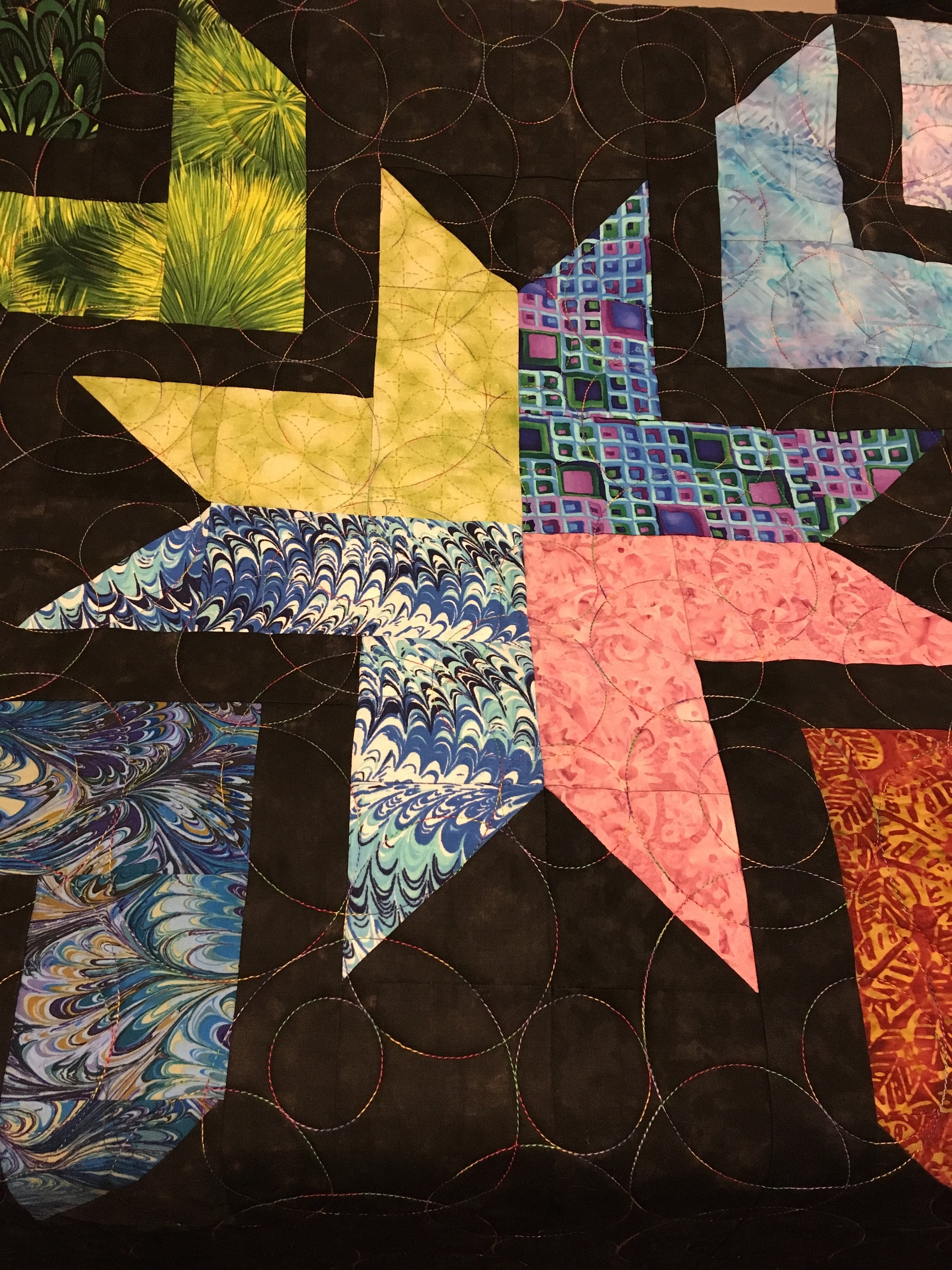 Custom King Queen Size Colorful Patchwork Quilt 100X110 Inches Bedding ...