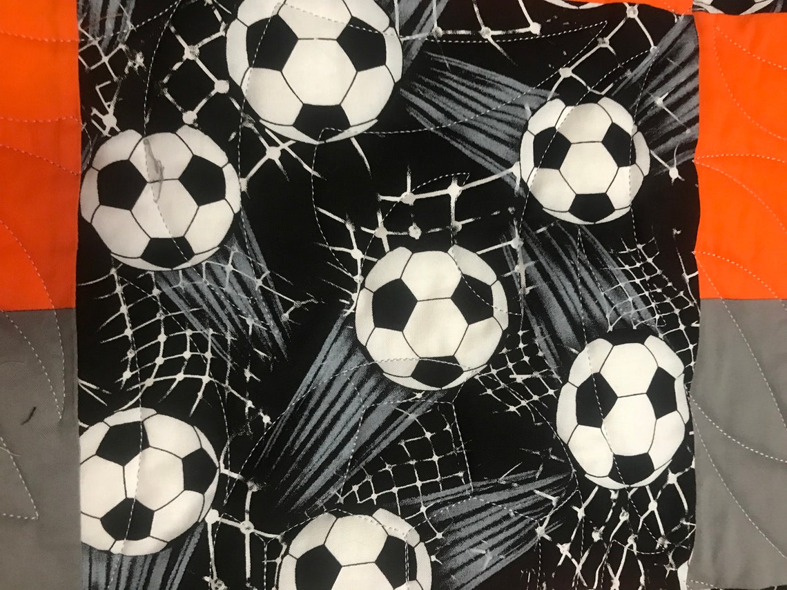 Soccer Baby Quilt/soccer Gift/homemade Baby Crib Patchwork Quilts ...
