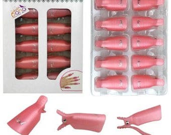 Pana Red Reusable Soak off Nail Polish Remover Clips for | Etsy