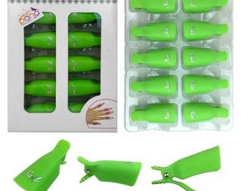 Pana Red Reusable Soak off Nail Polish Remover Clips for | Etsy