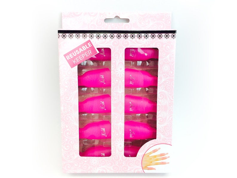 Beauticom Red Reusable Soak off Nail Polish Remover Clips - Etsy