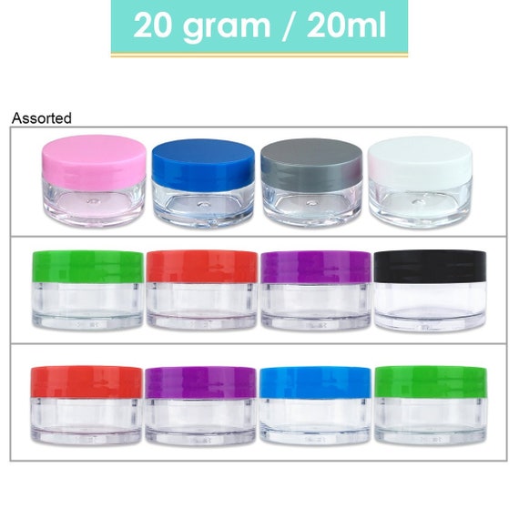 20 Gram 20 Ml Assorted Acrylic Refillable Empty Sample Jar | Etsy