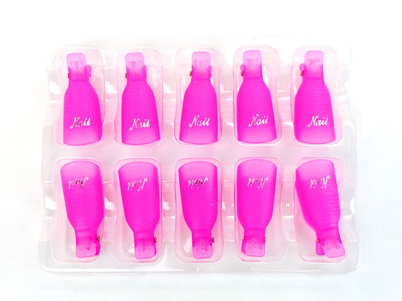 Beauticom Red Reusable Soak off Nail Polish Remover Clips - Etsy