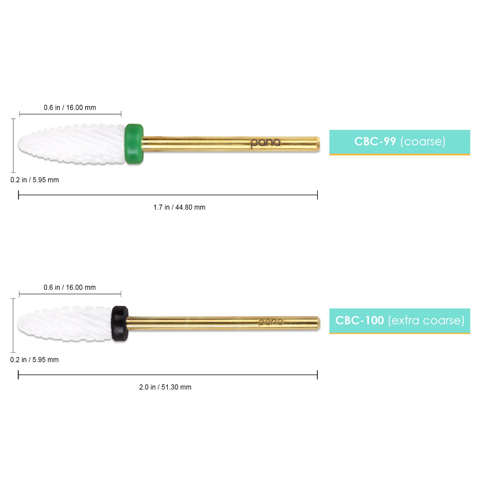 PANA Flame Cone Shaped Ceramic Nail Drill Bit Extra Fine - Etsy