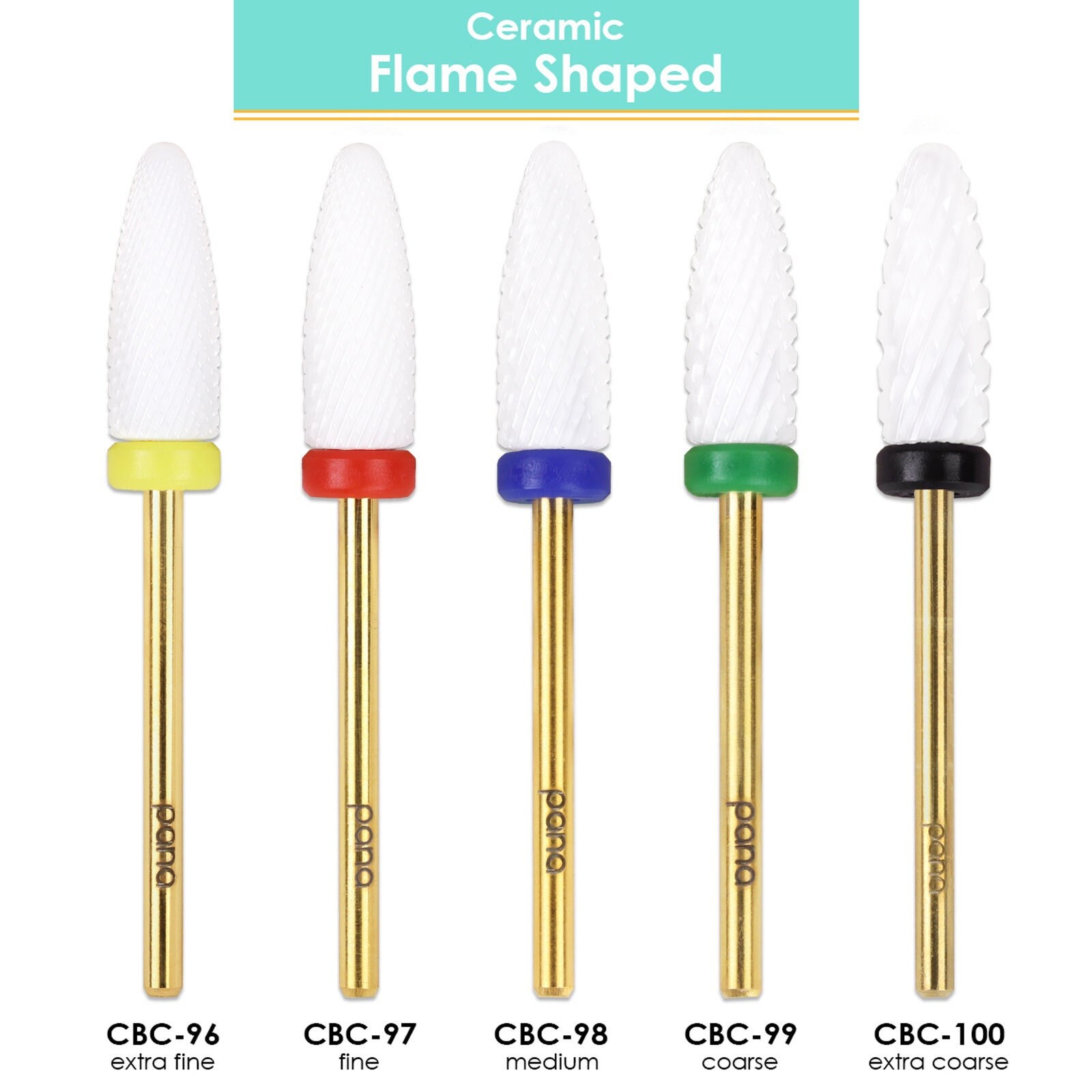PANA Flame Cone Shaped Ceramic Nail Drill Bit Extra Fine - Etsy