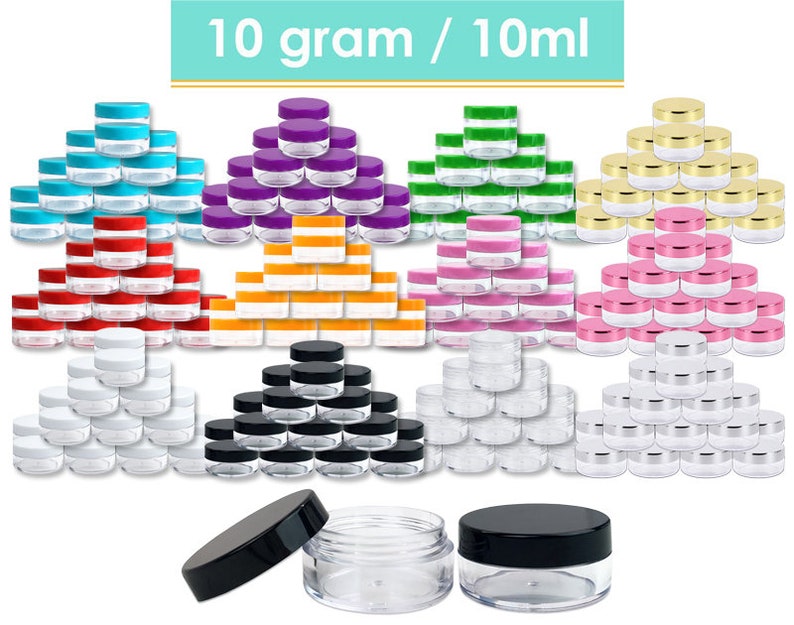 10 Gram/ml Plastic Small Sample Container Jars for Cosmetic | Etsy