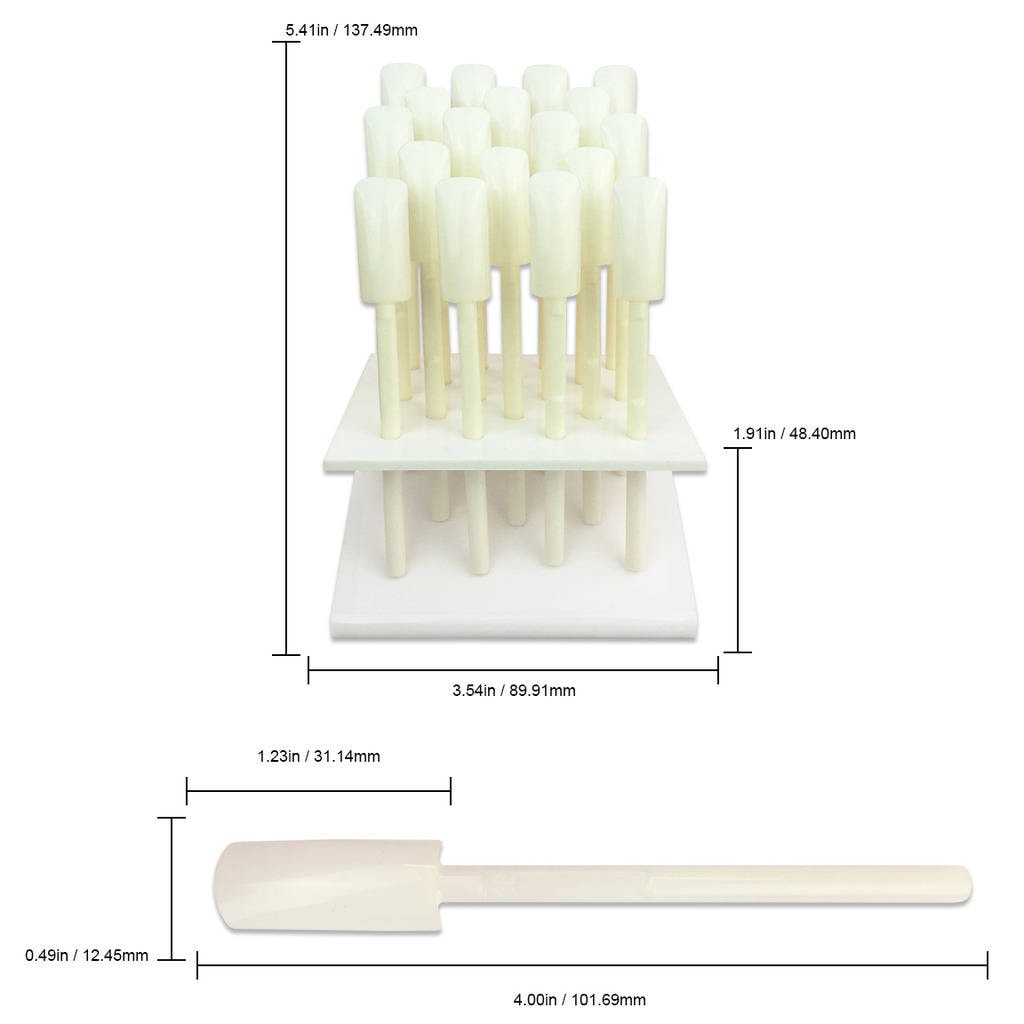 18 Piece Natural White Plastic Nail Tip Sticks with Display | Etsy