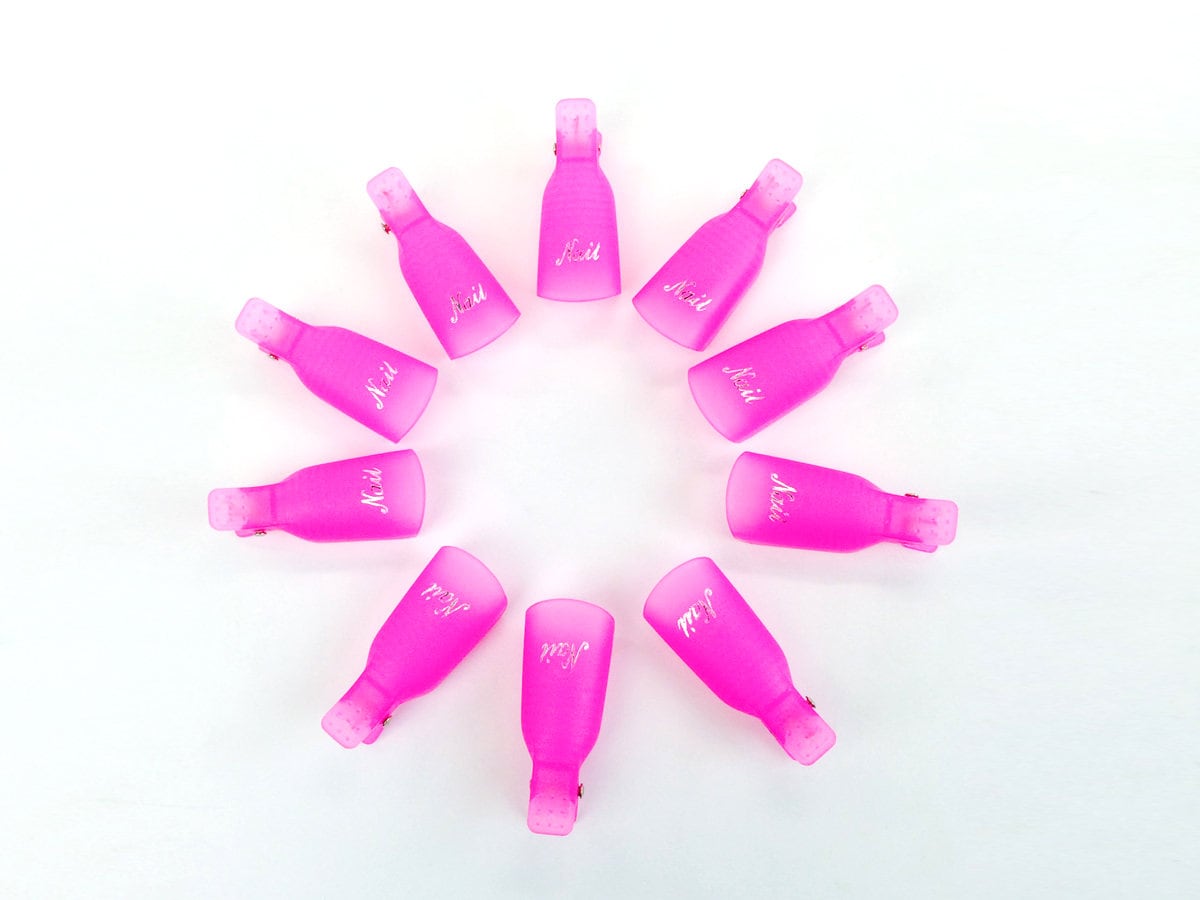 Beauticom Red Reusable Soak off Nail Polish Remover Clips - Etsy