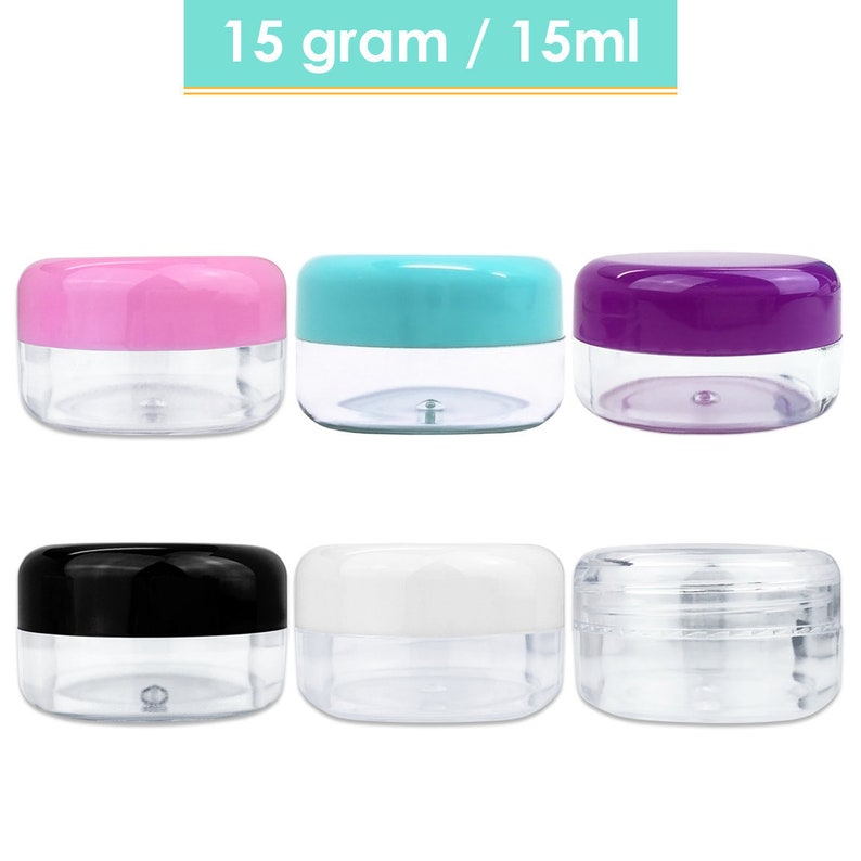15 Gram 15 ml Refillable Round Clear Plastic Jar Container | Etsy