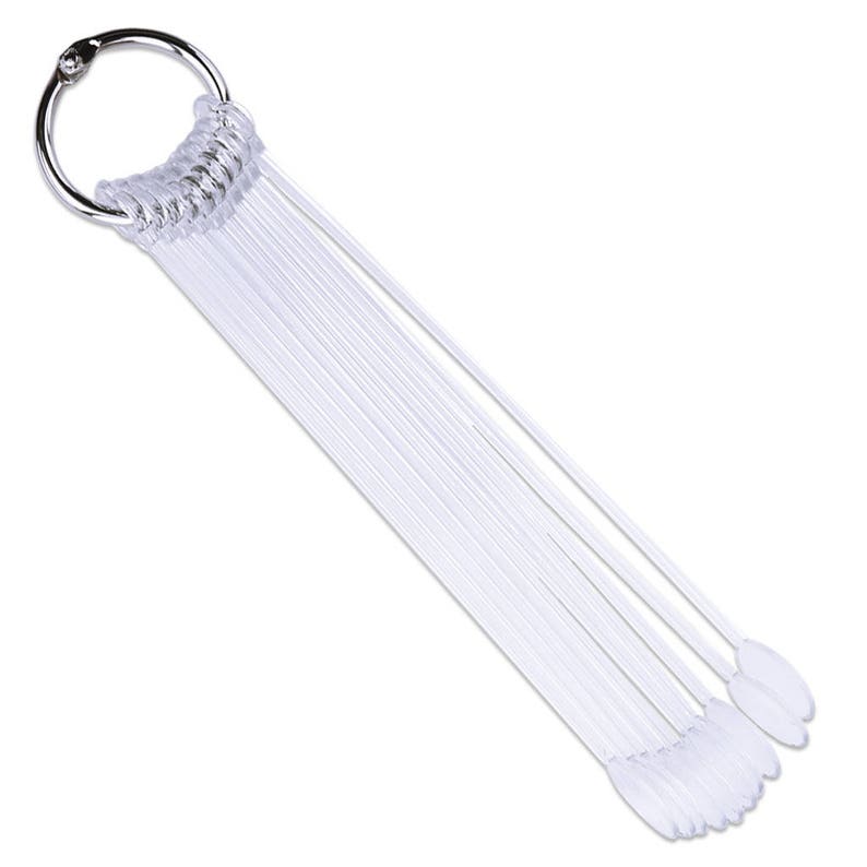 100 Piece Clear Plastic Spoon Shaped Nail Tip Chart Fan With | Etsy