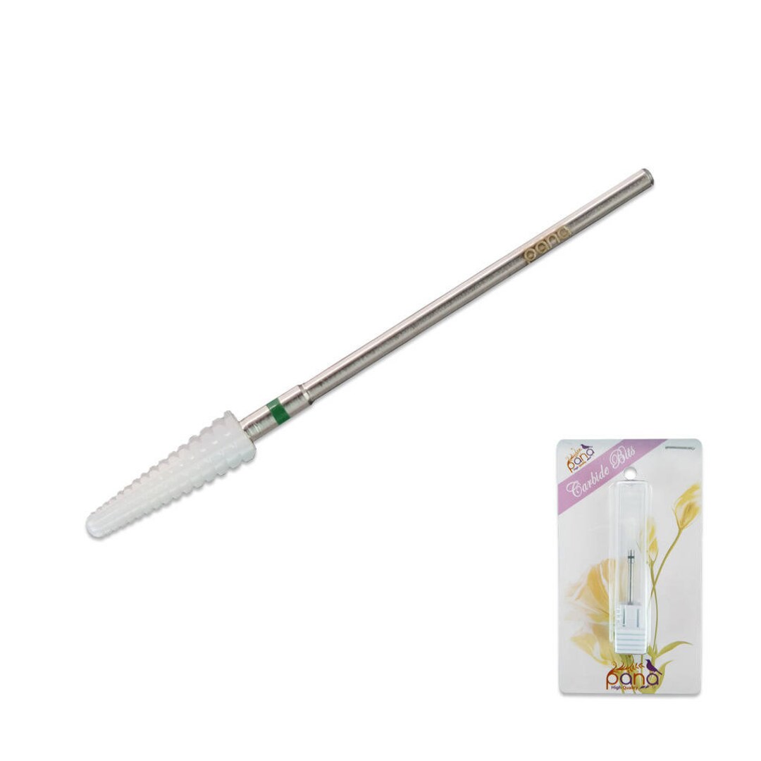 Pana 3/32 Small Tapered Cone White Ceramic Nail Drill Bit Coarse Grit ...