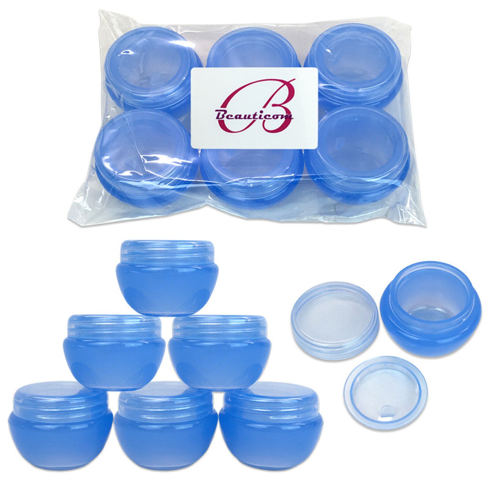 10 Gram 10 Ml Round Oval Plastic Container Jars With Inner - Etsy