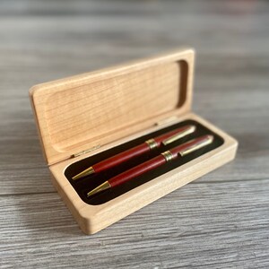 Personalized Pen Set Maple Pen Set Natural Wood Pen Rosewood Pen Set ...