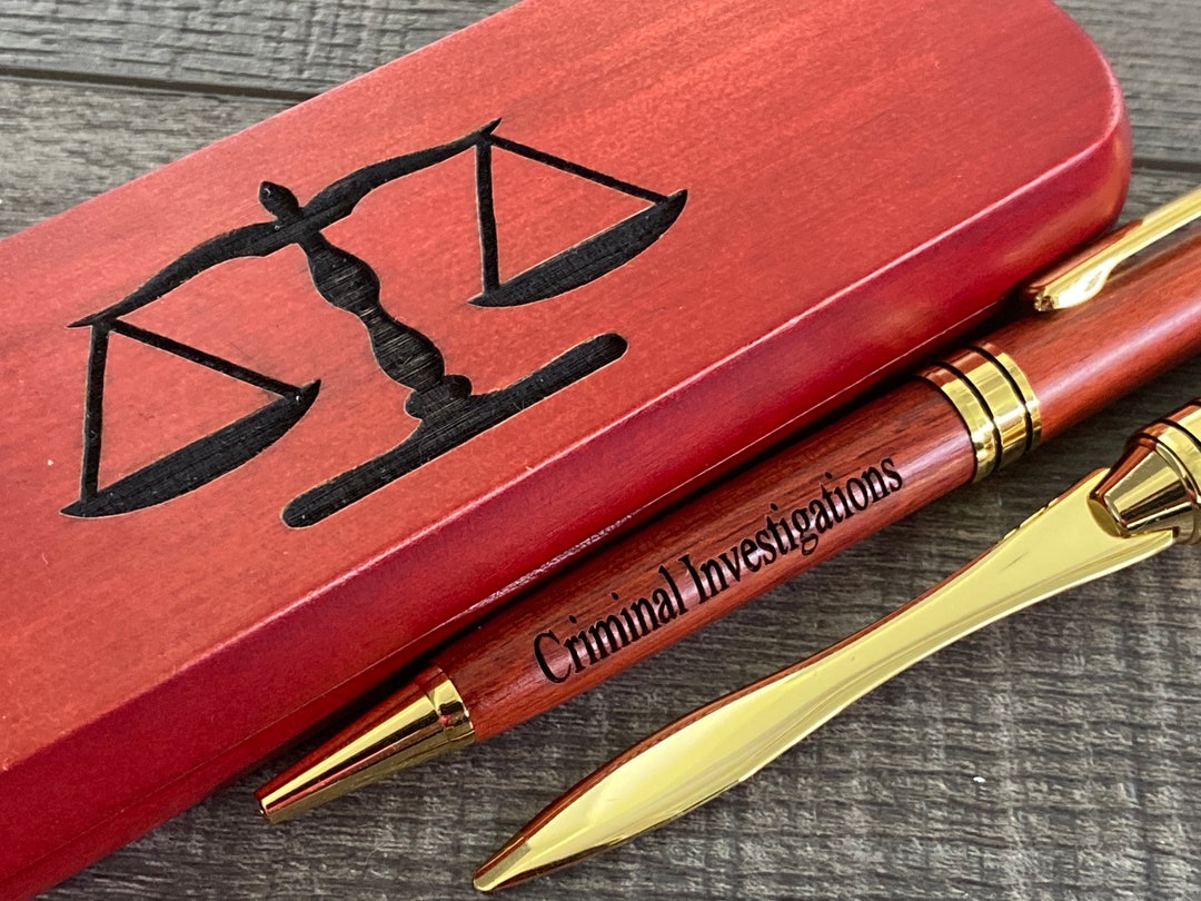 Graduation Gift Engraved Wooden Pen Set Monogramed Pen Case Rosewood ...