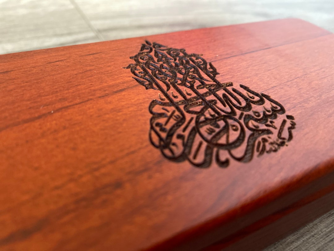 Engraved Wooden Pen Set Monogramed Pen Case Rosewood Pen Box Pen ...