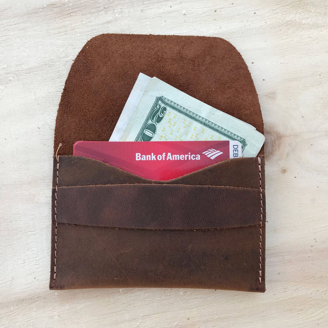 Personalized Leather Wallet, Unisex Wallet, Minimalist Leather Wallet ...