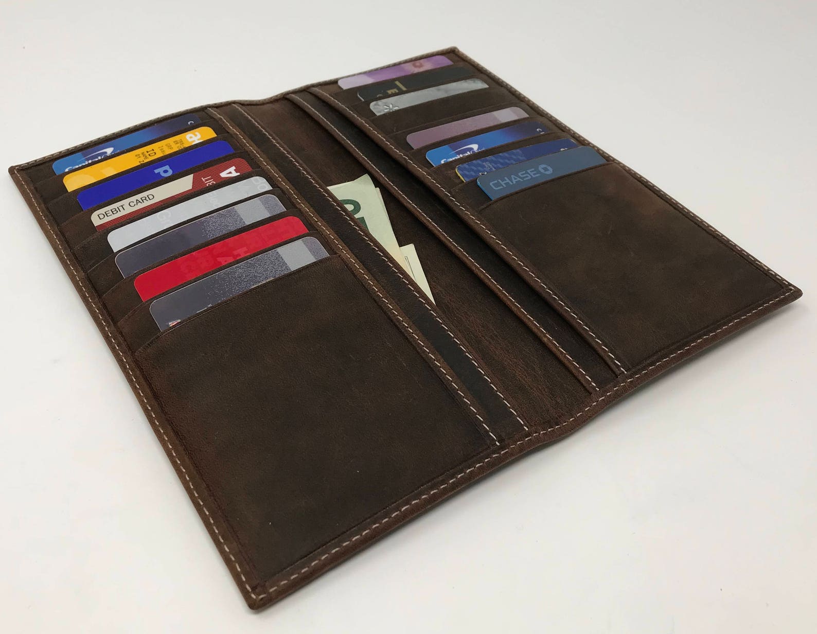 Personalized Leather Wallet Distressed Leather Wallet Travel - Etsy