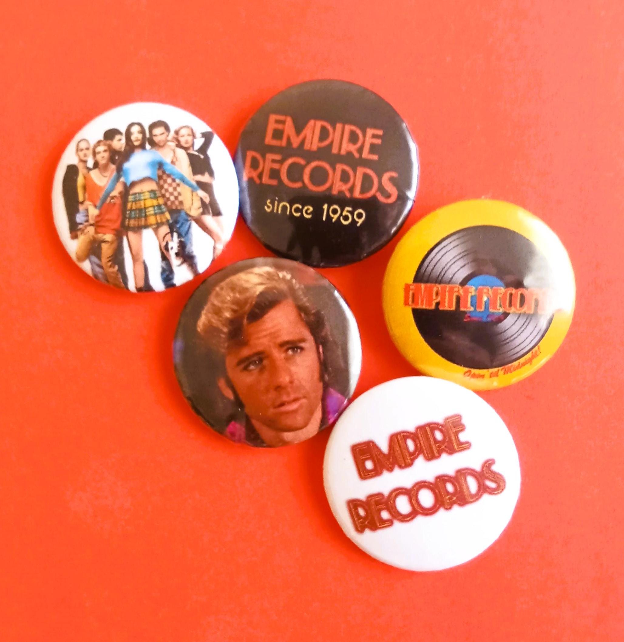 EMPIRE RECORDS Badge Button Set of 5 25mm 1" Pins Pinback 90s ...