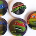 TEENAGE MUTANT Ninja Turtles Badge Button Set 25mm 1" Pins Pinback 80s ...