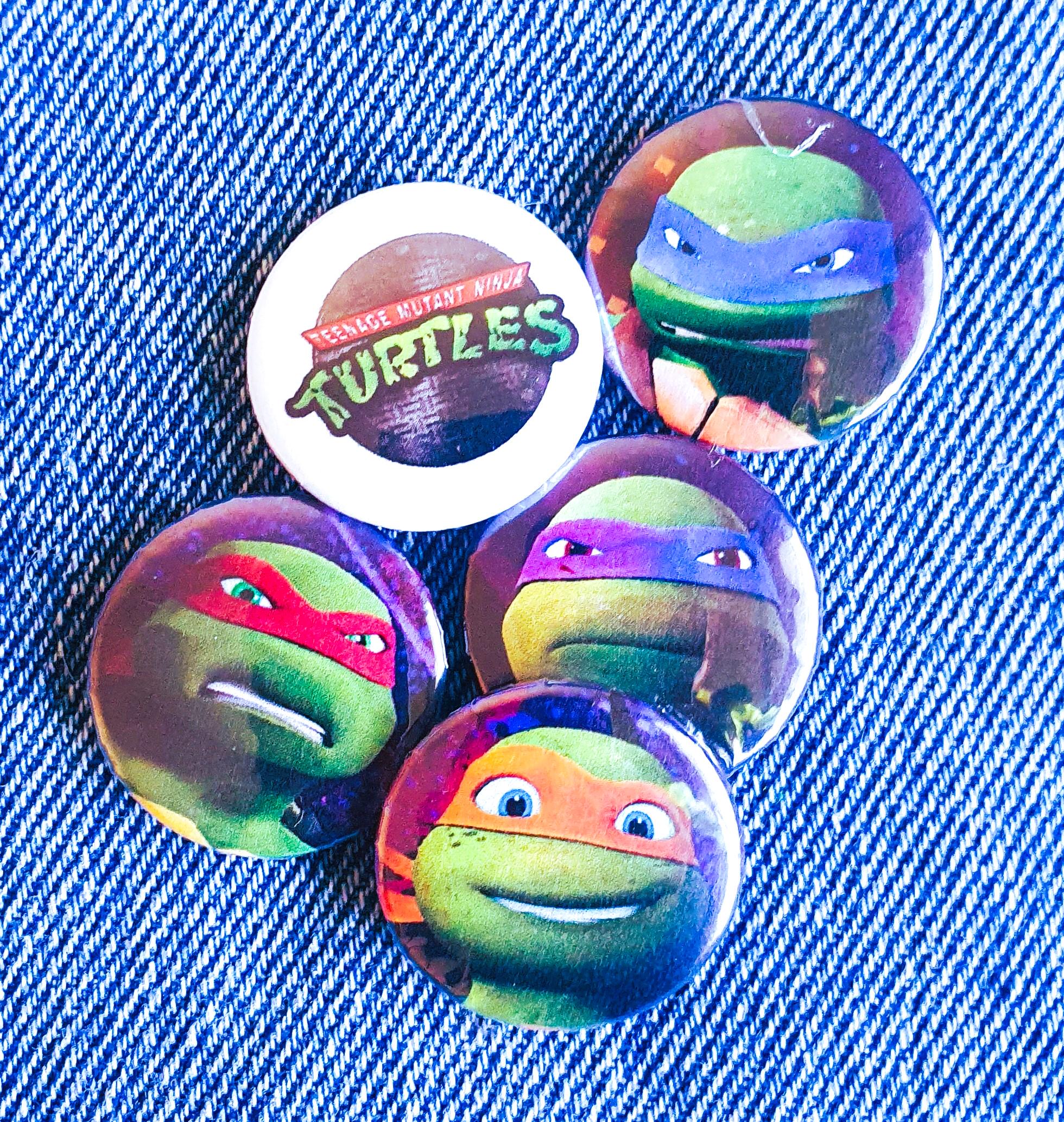 TEENAGE MUTANT Ninja Turtles Badge Button Set 25mm 1" Pins Pinback 80s ...