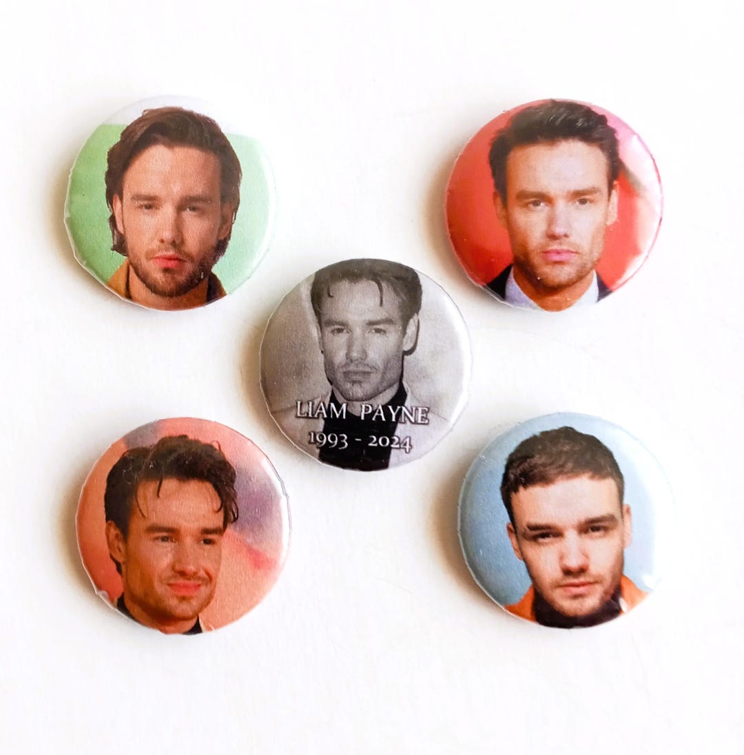 LIAM PAYNE Set of 5 25mm 1" Badge Button Pins Pinback One Direction Pop ...