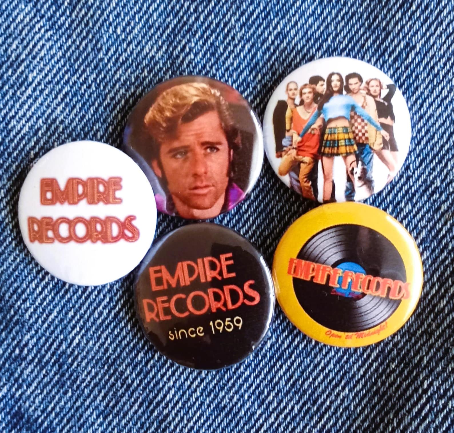 EMPIRE RECORDS Badge Button Set of 5 25mm 1" Pins Pinback 90s ...