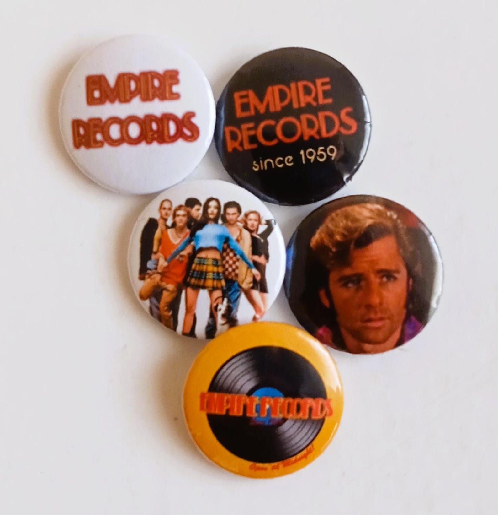EMPIRE RECORDS Badge Button Set of 5 25mm 1" Pins Pinback 90s ...