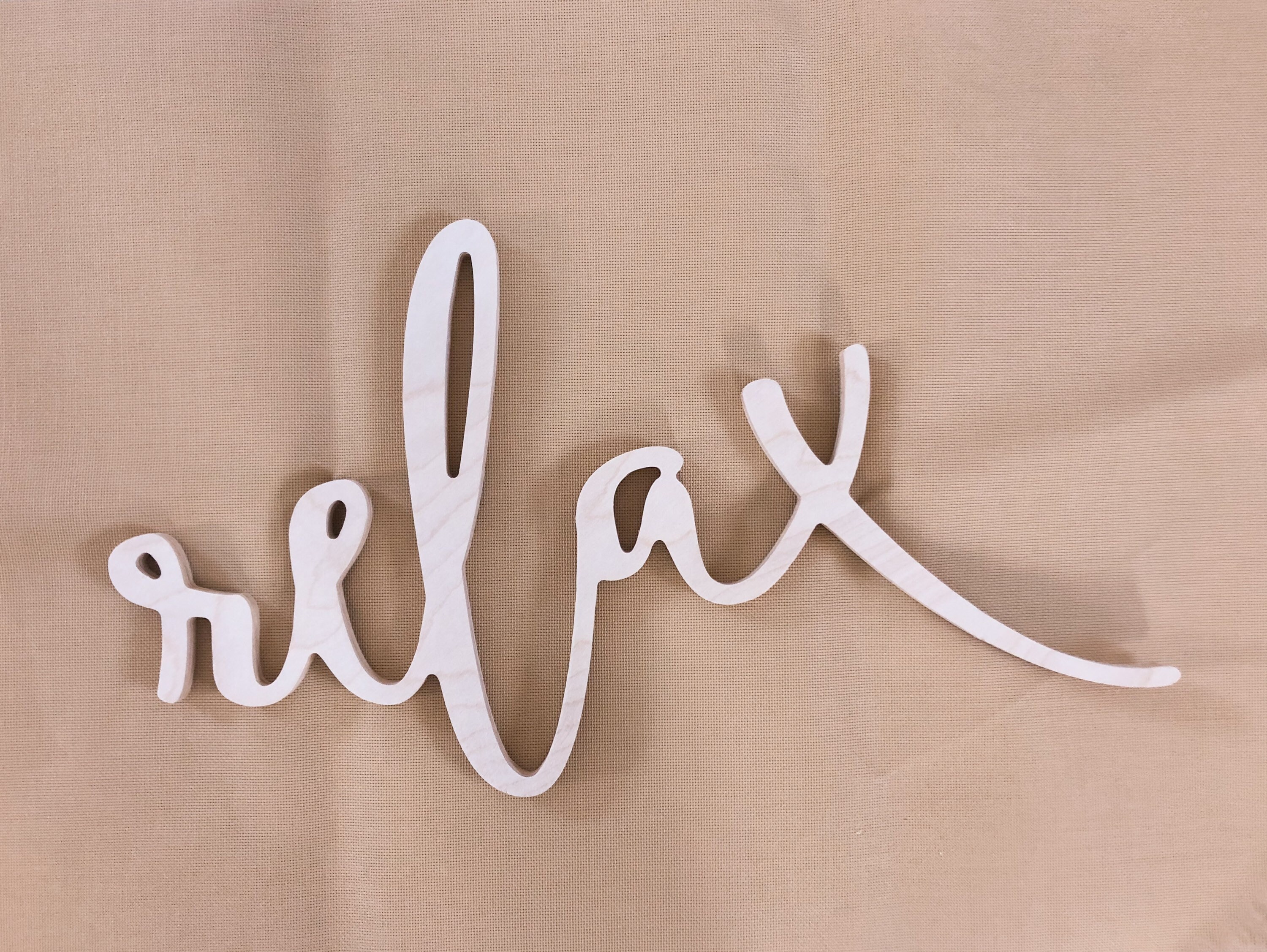 Relax Sign Wood Word Cut Out Wall Art Sign Decor Painted | Etsy