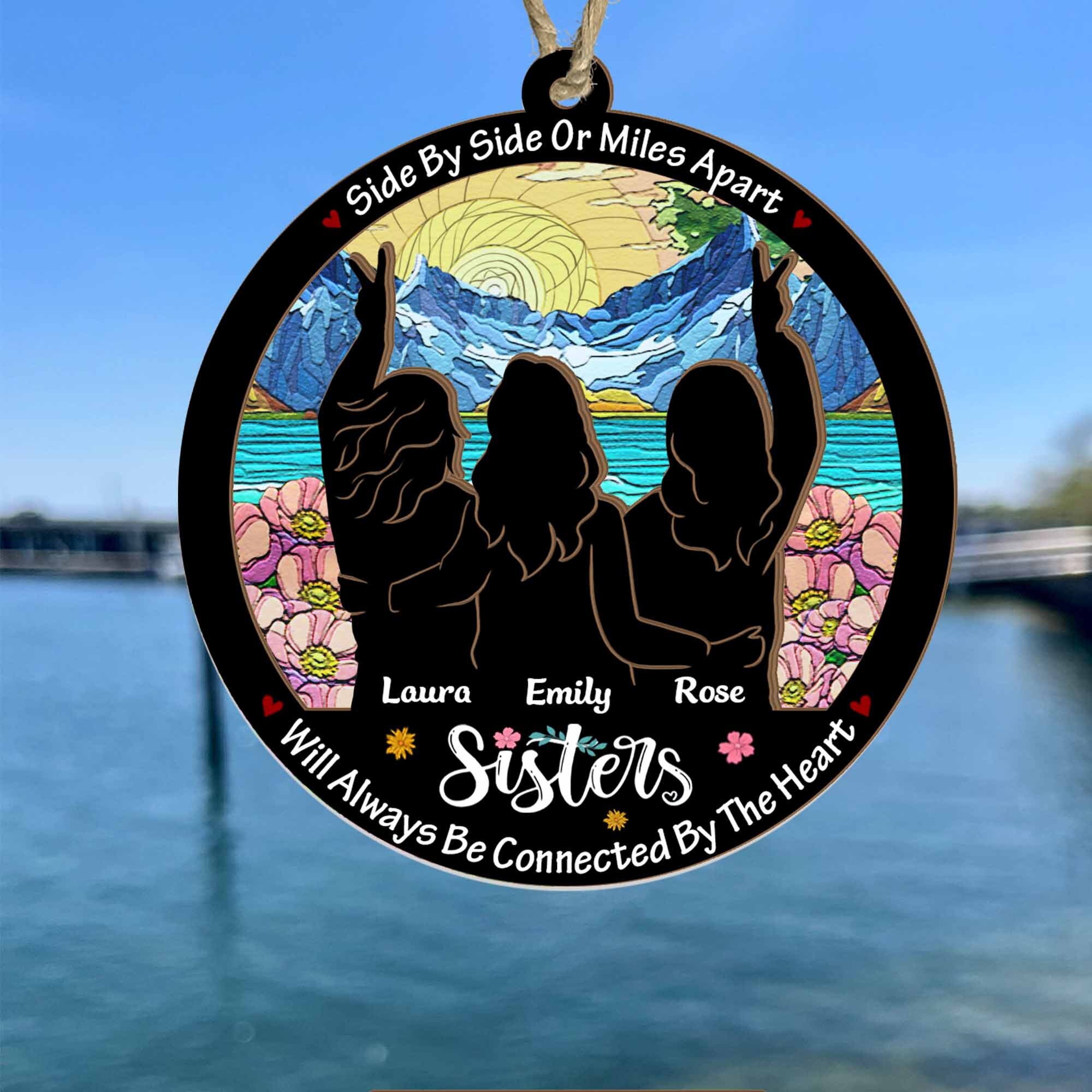 Personalized Suncatcher for 3 Sisters, Gift for Sisters From Sister ...