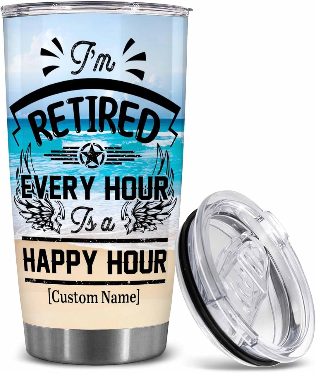Personalized Retirement Gifts for Women Men, Custom Name 20oz Tumbler ...