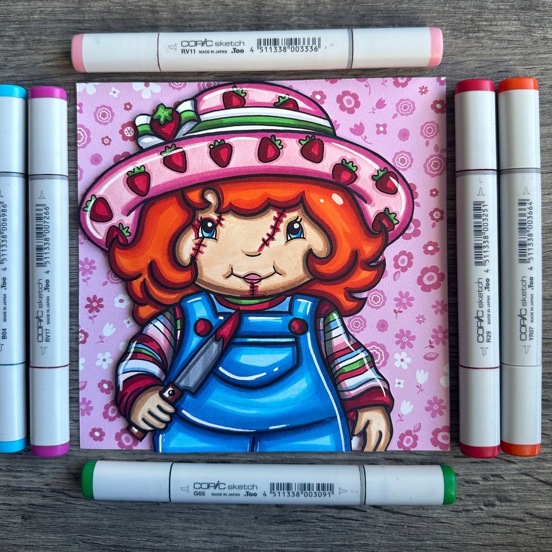 EXCLUSIVE Strawberry Chucky 6x6 Drawing - Etsy