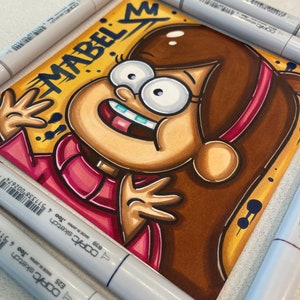 Mabel Gravity Falls 6x6 Drawing - Etsy