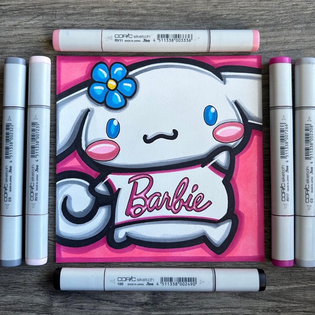 EXCLUSIVE Cinnamoroll Barbie 6x6 Drawing - Etsy