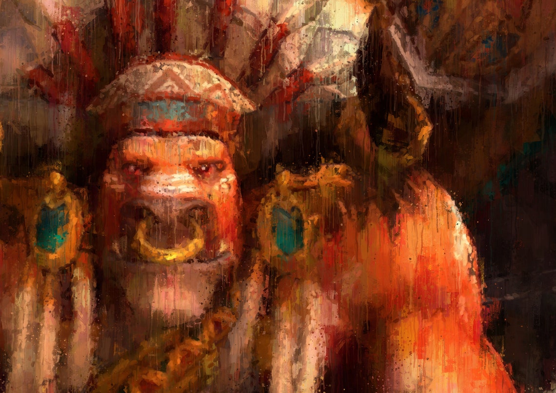 World of Warcraft Bane Bloodhoof Impressionist Oil Painting | Etsy