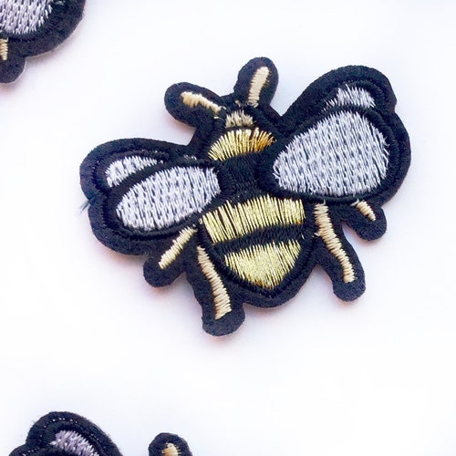 British Bee Embroidered Iron-on Patch Embroidered Badge - Etsy UK