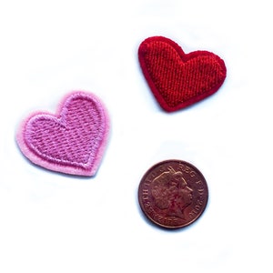 2 Mini Patches Small Heart Patches Micro Patches Hippie | Etsy