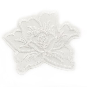 Pure White Flower Patch Stick on With Iron Thin White | Etsy