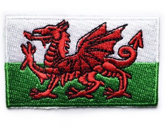 PROUD WELSH BIKER Patch Embroidered Iron-on Applique Wales Flag Cymru - Etsy