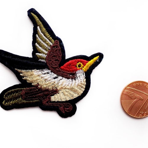 Chickadee Black Capped Bird Fully Embroidered Iron on | Etsy