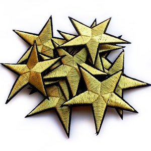 1+ Gold Star Patches Large Gold Stars Patch Star Patches Embroidered ...