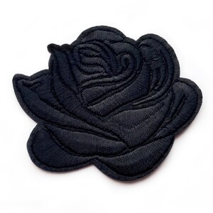 Black Rose Badge Craft Supplies Goth Flower Patches Iron - Etsy