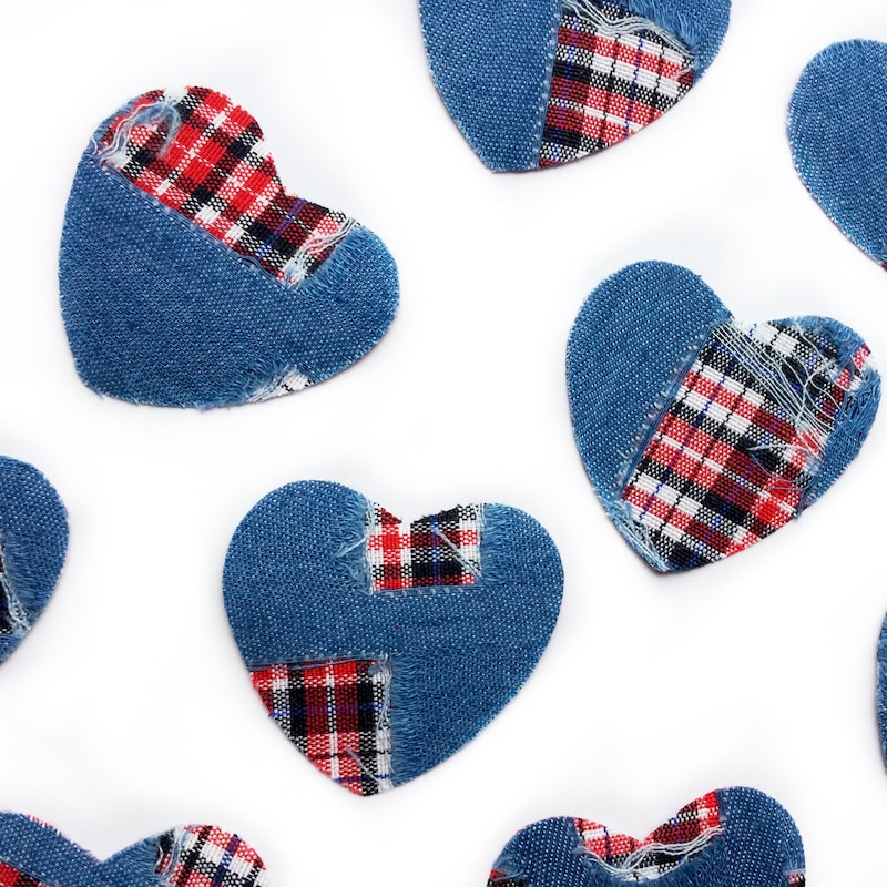 Denim Heart - Etsy